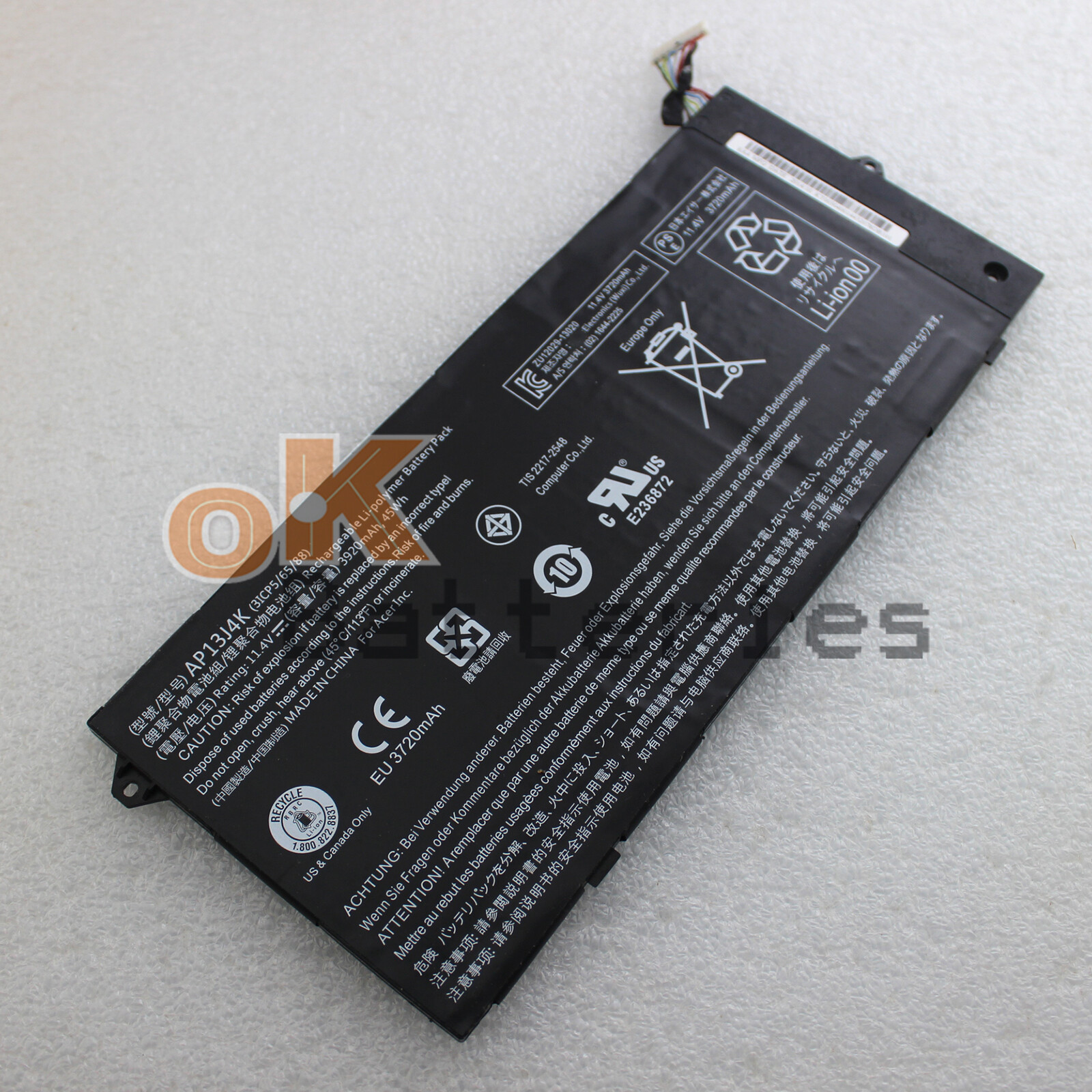 AP13J3K AP13J4K Battery For Acer Chromebook C720-2848 C720 C720P C740 ...