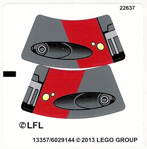 LEGO 75001 New Star Wars Sticker Sheet Only 100% Original Republic vs ...