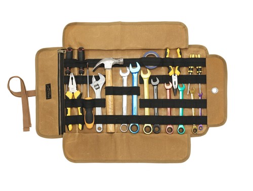 Tool Roll Up Bag, Heavy Duty 16OZ Waxed Canvas Tool Bag, Multi-Purpose ...