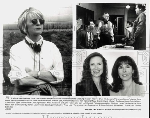 Press Photo Director Diane Keaton, Stars & Susan Arnold on "Unstrung ...