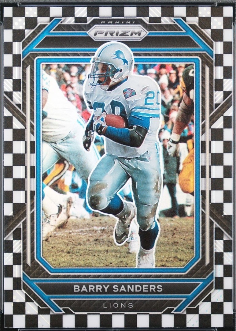 2022 Panini Prizm - Barry Sanders #102 Black & White Checker Prizm for ...