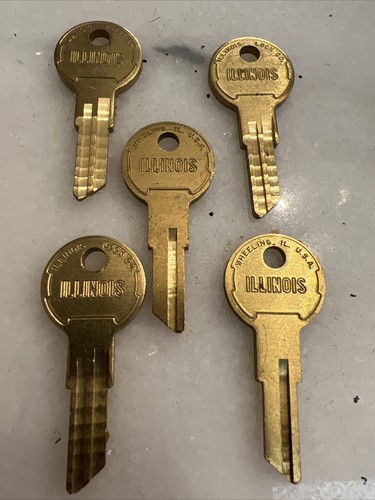 Lot Of 5 Wheeling Illinois USA Made Key Blank Uncut Brass 360M ...