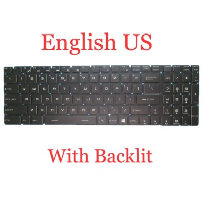 Backlit Keyboard For MSI GF75 Thin 10SC 10S 10SE 10UC 10UD 10UE 10UEK ...