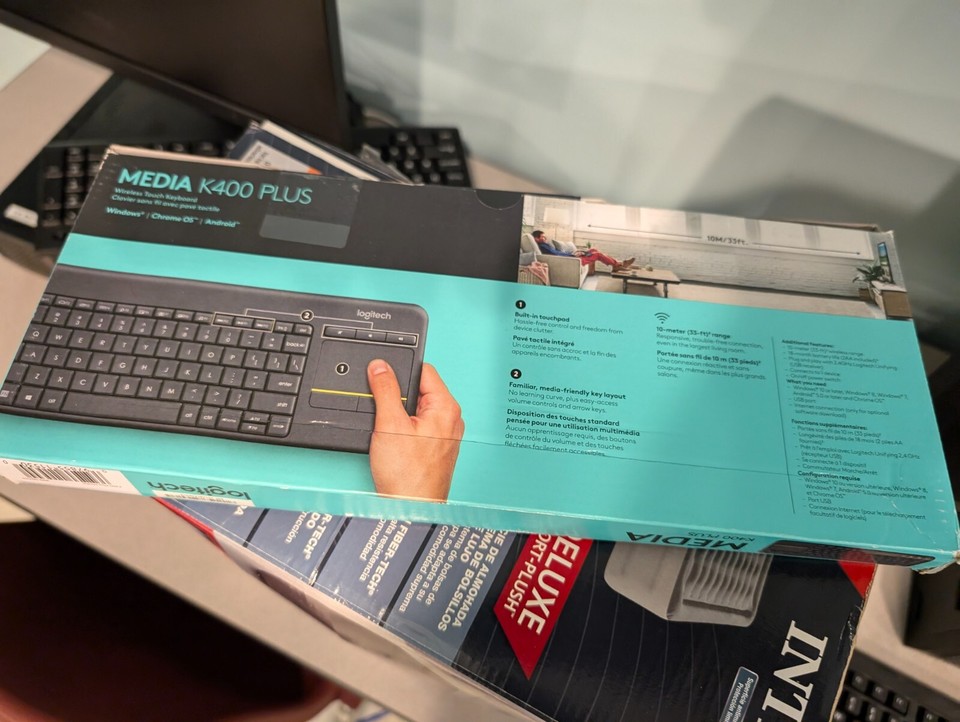 Logitech K400 Plus keyboard RF Wireless - Black NEW 754292140295 | eBay