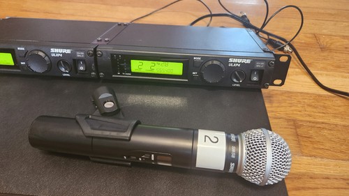 Shure ULXP4 J1 554-590MHz plus ULX2-J1 SM58 Wireless Microphone and ...