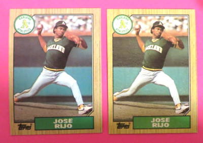 2 - 1987 Topps, Oakland Athletics - JOSE RIJO | eBay