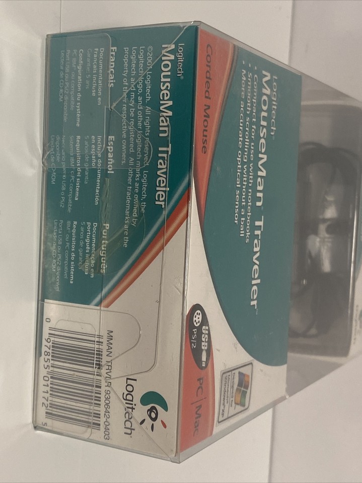 Logitech MouseMan Traveler USB Mouse- PC/Mac, Corded Mouse /Read | eBay