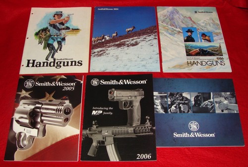 6 Old Smith & Wesson Gun Handgun Firearms Catalogs 1983 1984 1986 2005 ...