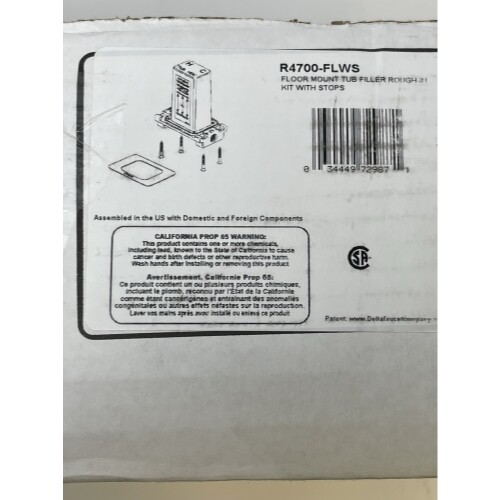 Delta R4700-FLWS Floor Mounted Tub Filler Rough In Valve - With Stops ...