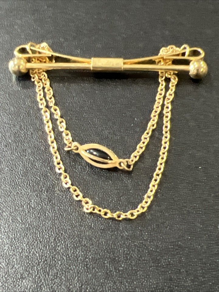Vintage Tie Bar Chain Gold Tone | eBay