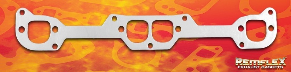 Remflex 2053 Exhaust Header Gasket Set For Chevy SB V8 D Port Fast-Burn ...