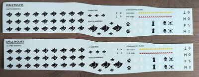 Space Wolves Transfer Sheets x 2 Horus Heresy 30k Warhammer 40k Space ...