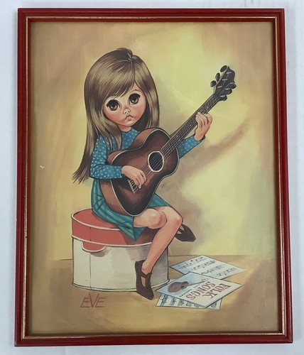 Big Eye Eve Folk Singer Framed Print Collectible | eBay
