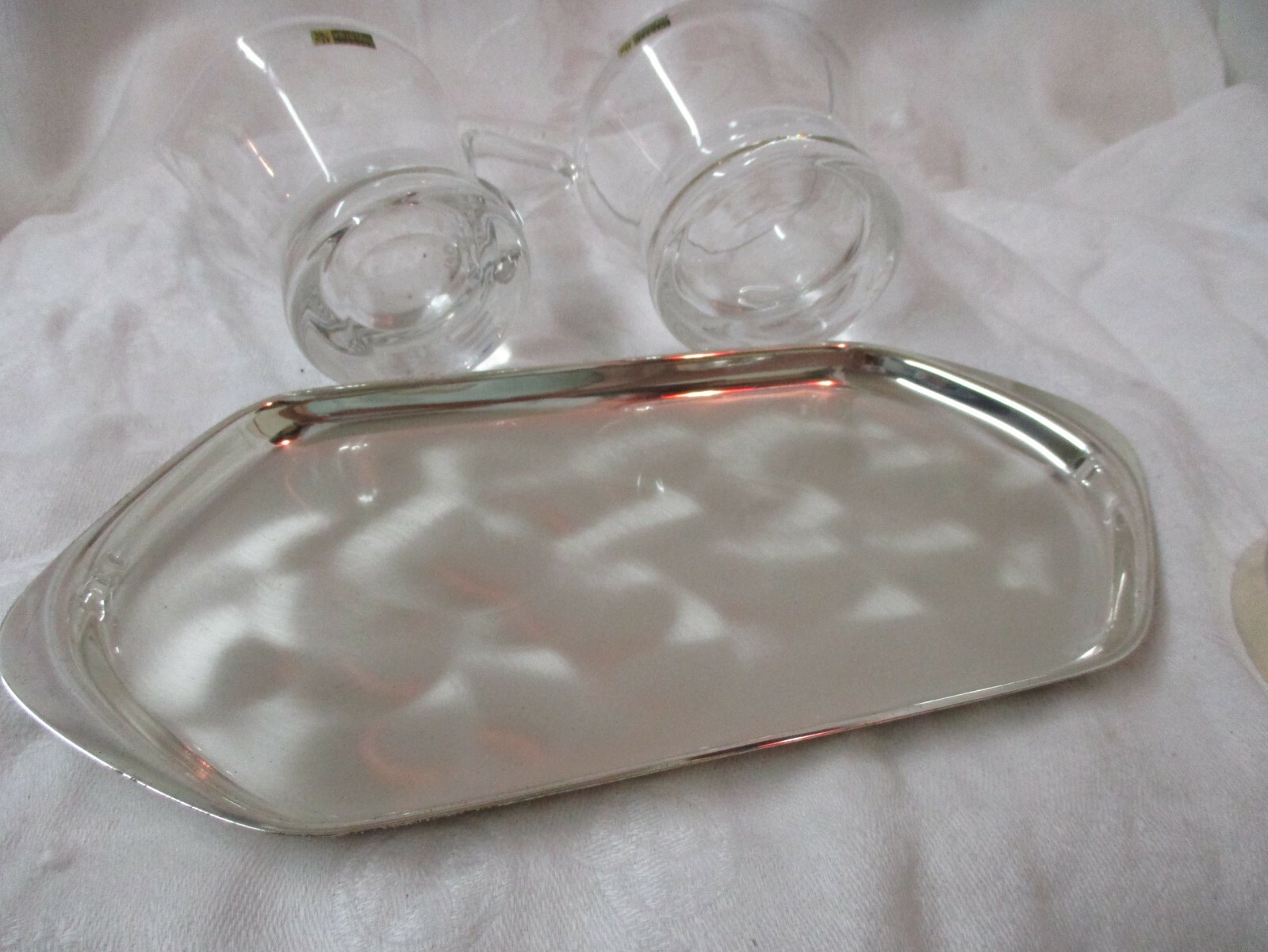 Mid Century Mod WMF Ikora Silver plated & Crystal Sugar Creamer Tray ...