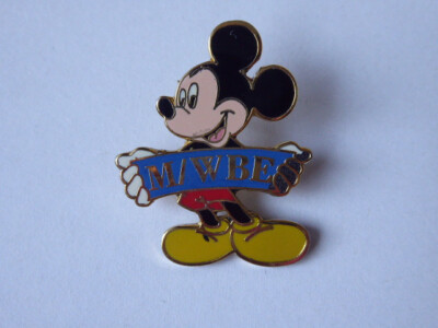 Disney Trading Pins 52712 Mickey Holding M/WBE Banner | eBay