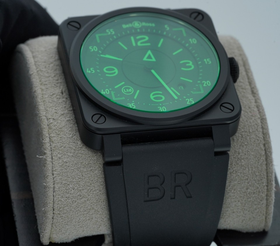 Bell & Ross BR03 03-92 HUD LIMITED EDITION AUTOMATIC BLACK DIAL BOXES ...