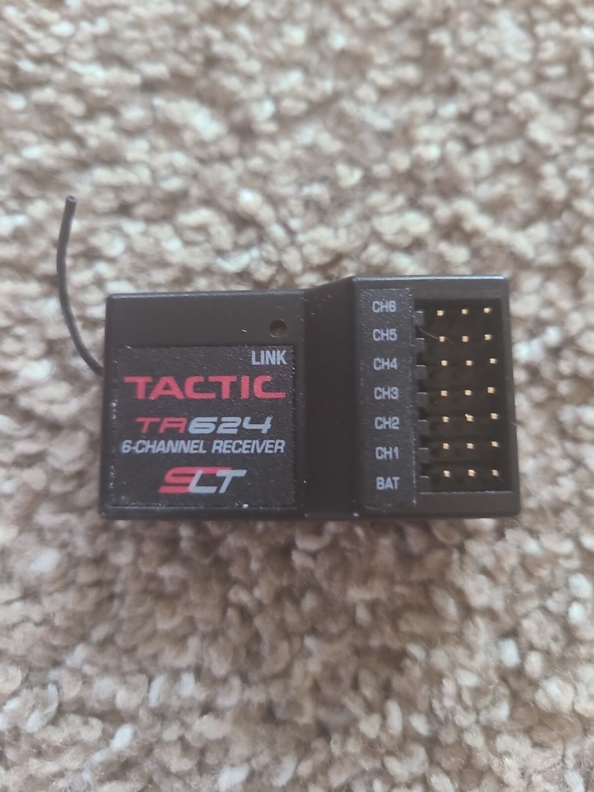 Tactic RC TR624 2.4GHz 6-Channel SLT Receiver w/Single Antenna. Used | eBay