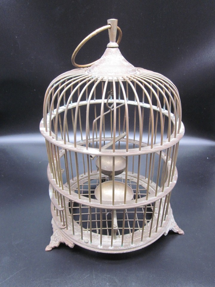 Bird Cage Solid Brass Dome 18" tall VINTAGE | eBay