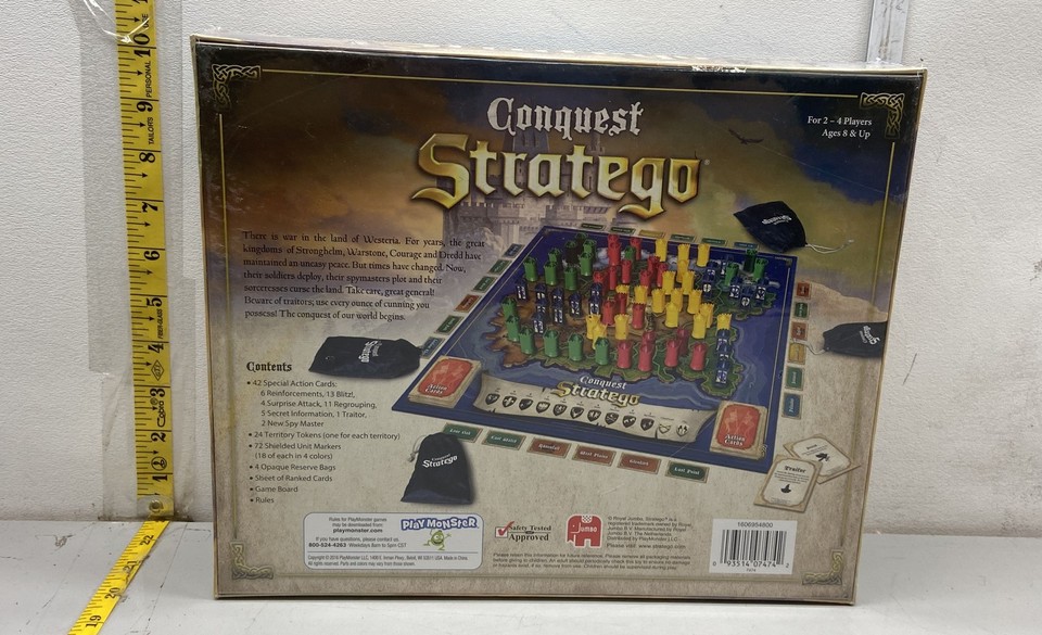 Conquest Stratego Strategy Board Game PlayMonster Jumbo Sealed New in ...
