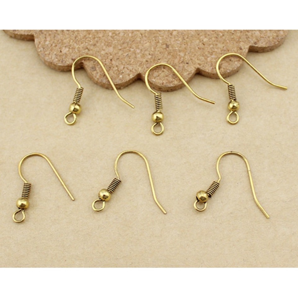 140pcs Handmade DIY Earring Hooks Spring Ear Wire Hooks Jewelry ...