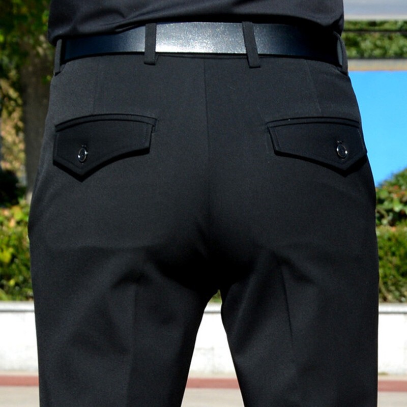 Mens Bell Flares Flared Style Dress Pants Bootcut Trousers Stretch ...