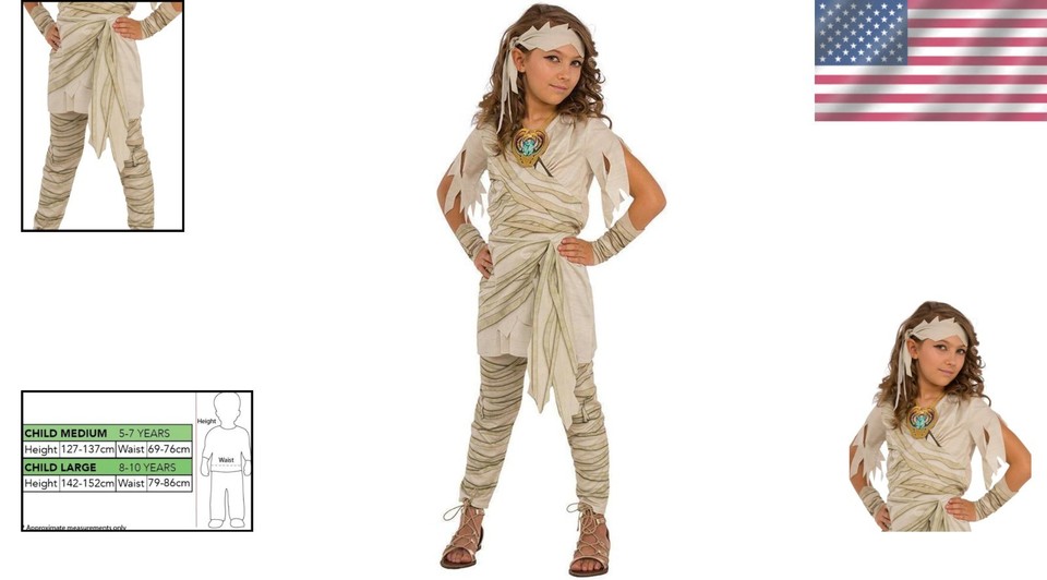 Undead Diva Mummy Costume for Kids, Girl's Small | eBay