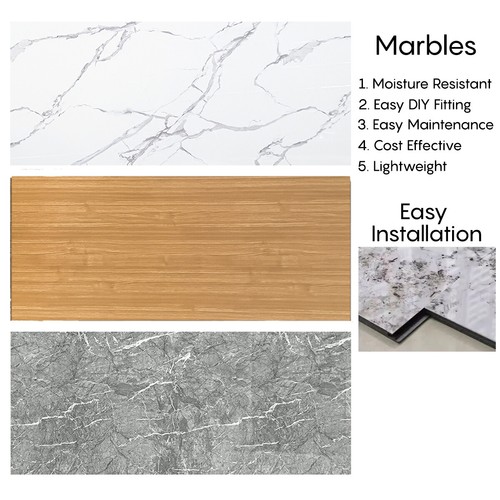 Solid Wood Waterproof Decorative T & G Wall Panels Shower Kitchen Media ...