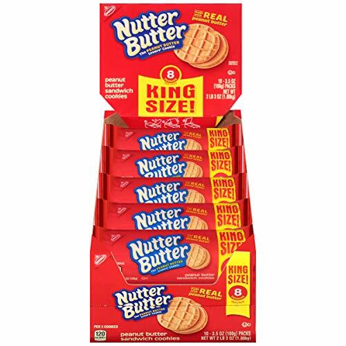 Nutter Butter King Size Peanut Butter Sandwich Cookies, 10 Count