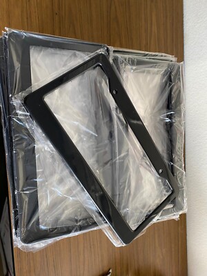 LOT OF 25 BLANK BLACK PLASTIC 25 pieces License Plate Frame FRAMES WITH ...