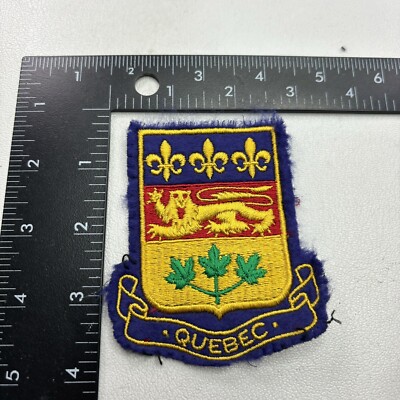 Vintage Used QUEBEC CANADA BADGE CREST Patch 361J | eBay