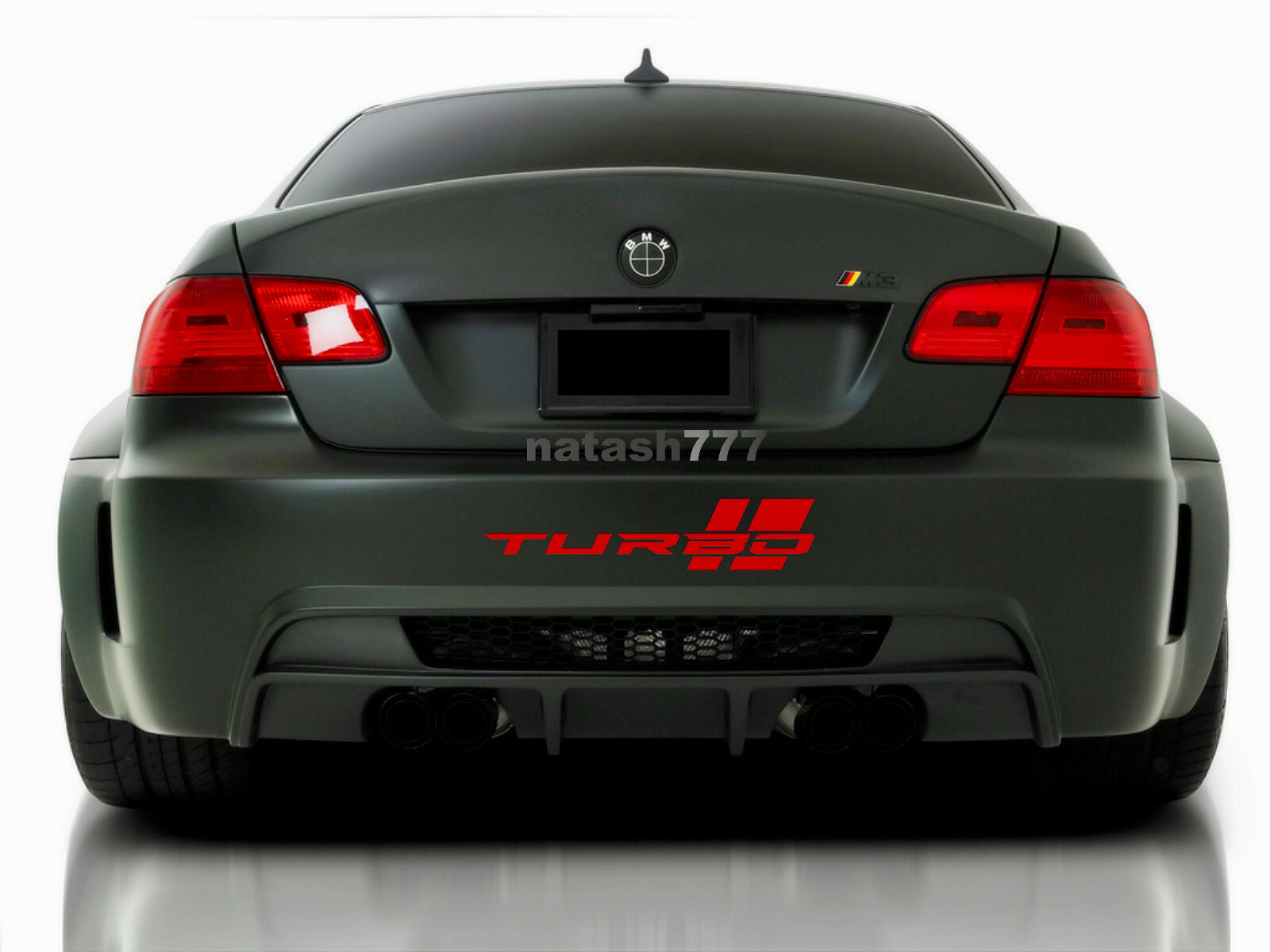 TURBO Bumper Vinyl Decal Sticker Performance Motorsport Racing Car ...