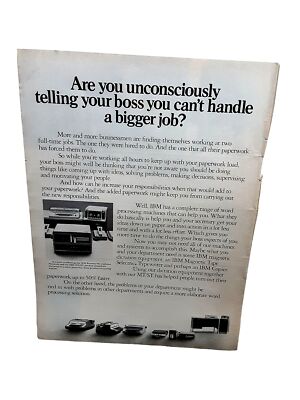 1971 IBM Word Processing Machines Original Print Ad vintage | eBay