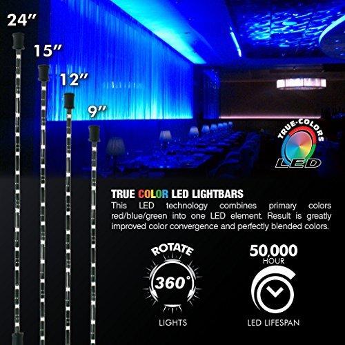 RGB LED Multicolor Light Kit for Home Theatre TV Home 2 x 15" Bars ...