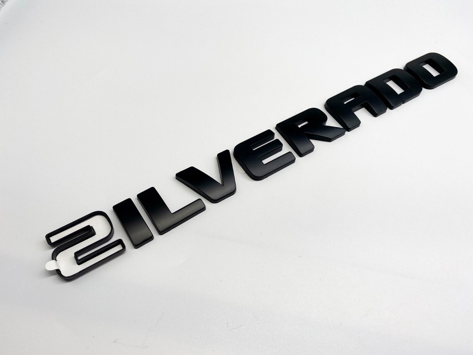 2007-2019 Chevrolet Silverado Door Tailgate Badge Overlay Emblem Matte ...