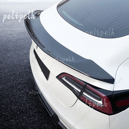 Carbon Fiber Rear Trunk Spoiler Wing Lip Body Kit For TESLA MODEL 3 ...