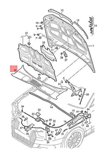 Genuine AUDI A4 Avant S4 quattro A4L Cover For Plenum Chamber ...