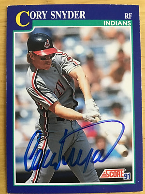 CORY SNYDER CLEVELAND INDIANS SIGNED SCORE 1991 CARD #19 AUTOGRAPH | eBay