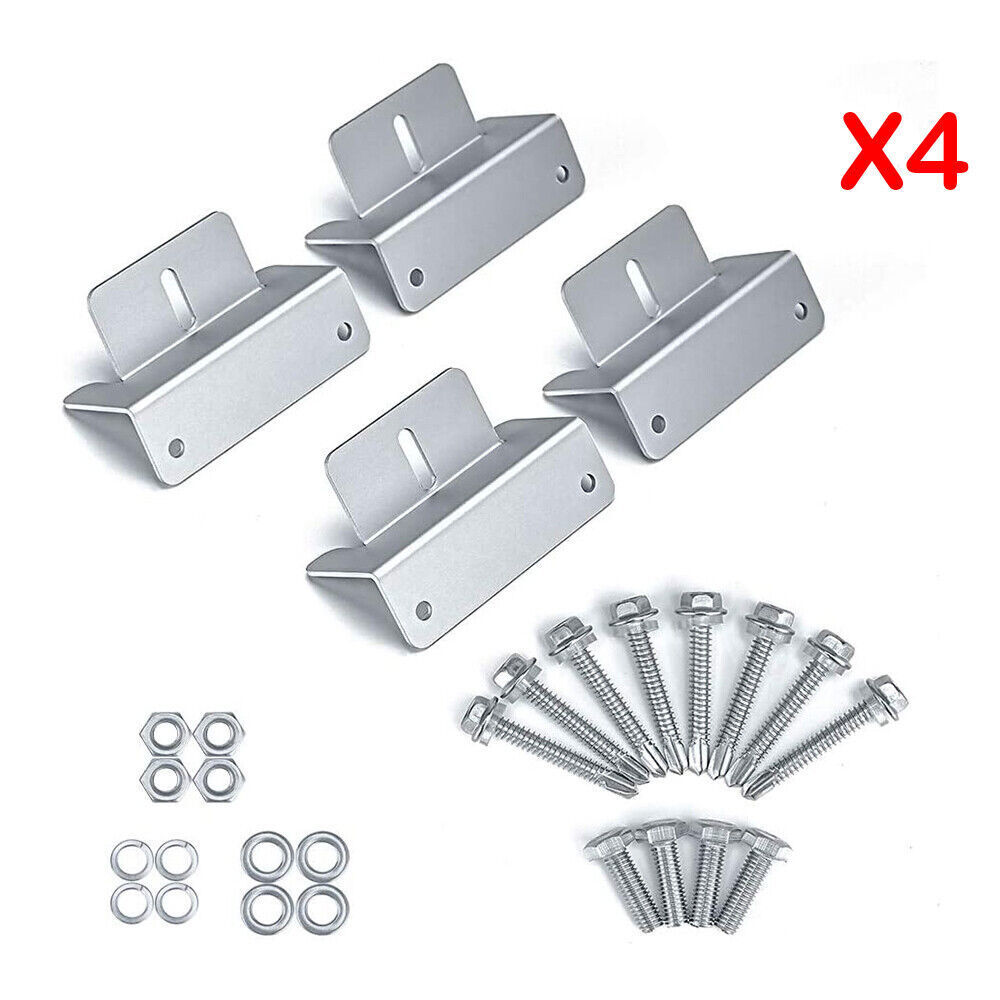 16X SOLAR PANEL Z BRACKET MOUNT MOUNTING SET RV BOAT FLAT ROOF WALL ...