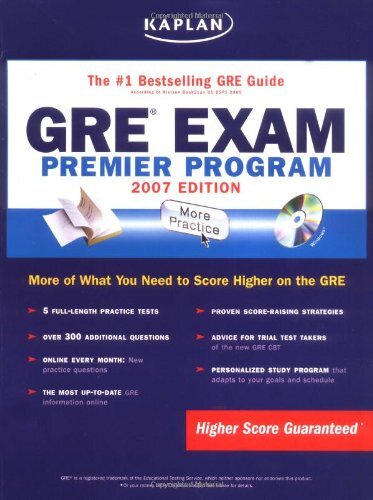KAPLAN GRE EXAM, 2007 EDITION: PREMIER PROGRAM (KAPLAN GRE By . Kaplan ...