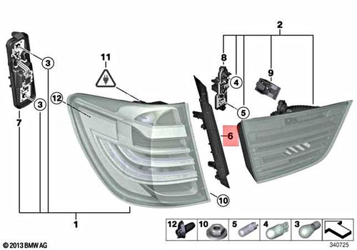 Genuine BMW F25 SUV Covering Left OEM 63217263603 | eBay