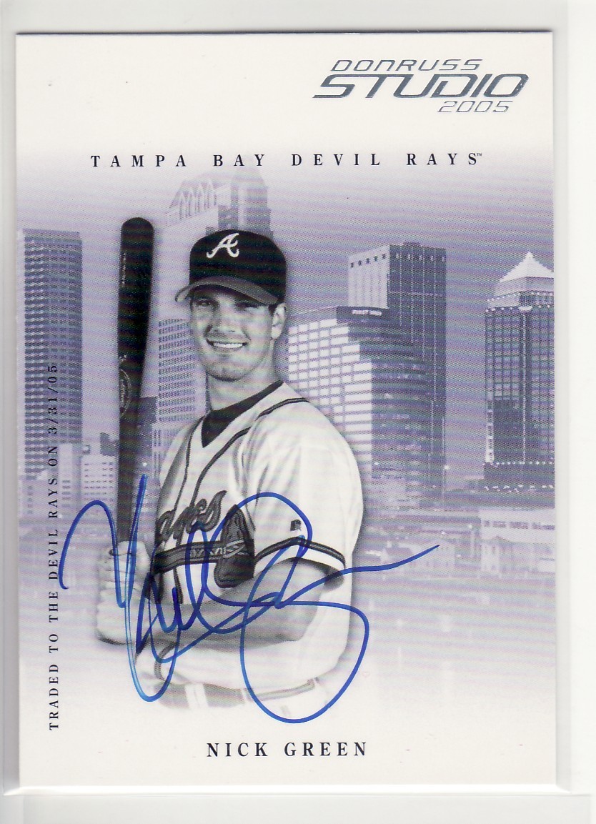 NICK GREEN ATLANTA BRAVES AUTOGRAPHED BASEBALL CARD | eBay