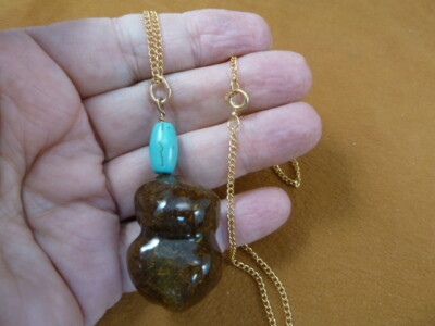 PP31-52) Real MOOSE POOP doo doo skat nugget turquoise bead NECKLACE ...