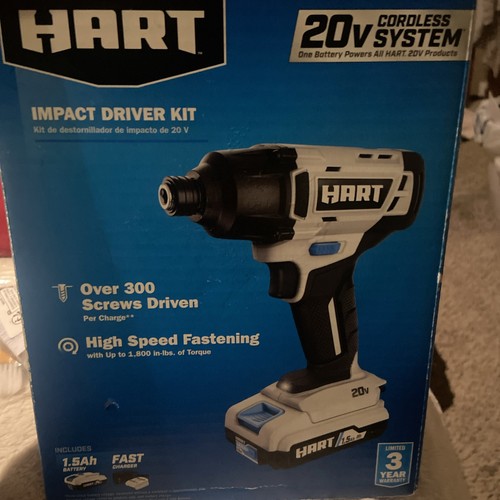 Hart Brushless 1/2" Impact Wrench 20v Cordless System With Battery ...