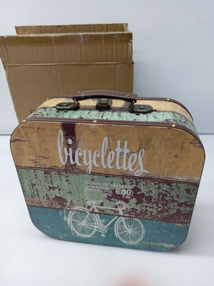 HMF VKO206 Vintage Koffer aus Holz | 32 x 29,5 x 12 cm | Gross | Deko ...