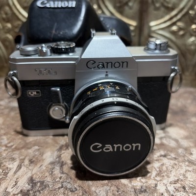 Canon TL QL 35mm Film Camera with FL 50mm f/1.8 Lens Vintage W/Case | eBay