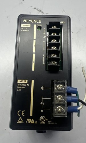 Used KEYENCE CA-U3 POWER SUPPLY 24VDC@6A 100-240V-IN with warranty Free ...