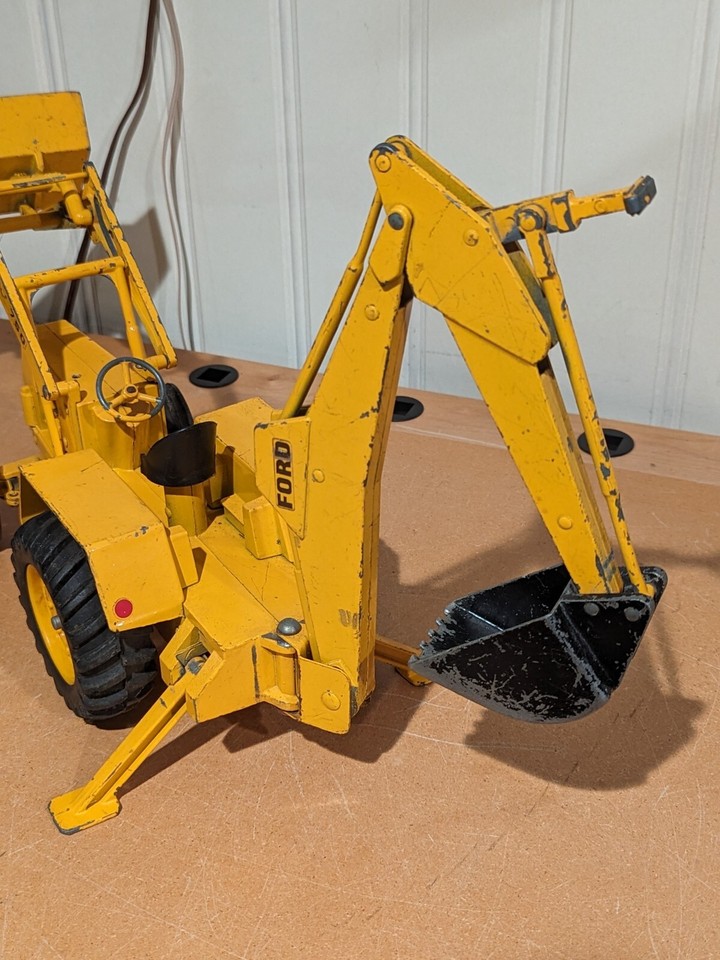 Vintage 1960s ERTL FORD 750 Backhoe Loader Diecast Model 30" LONG MADE ...