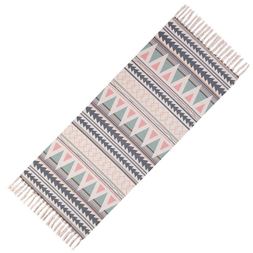 Runner Area Rug for Living Room Macrame Boho Tapestry Tassels Bathroom ...