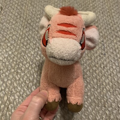 RARE Neopets Orange Red Pink Kau Cow Plush Animal Stuffed Toy 2002 ...