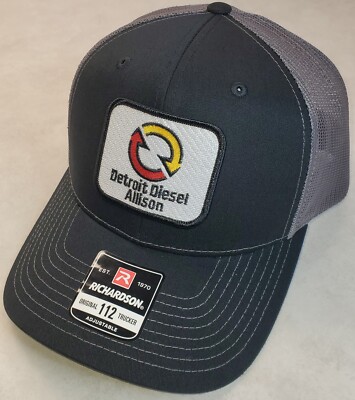 Detroit Diesel Allison Patch Richardson 112 Trucker Hat Snapback Black ...